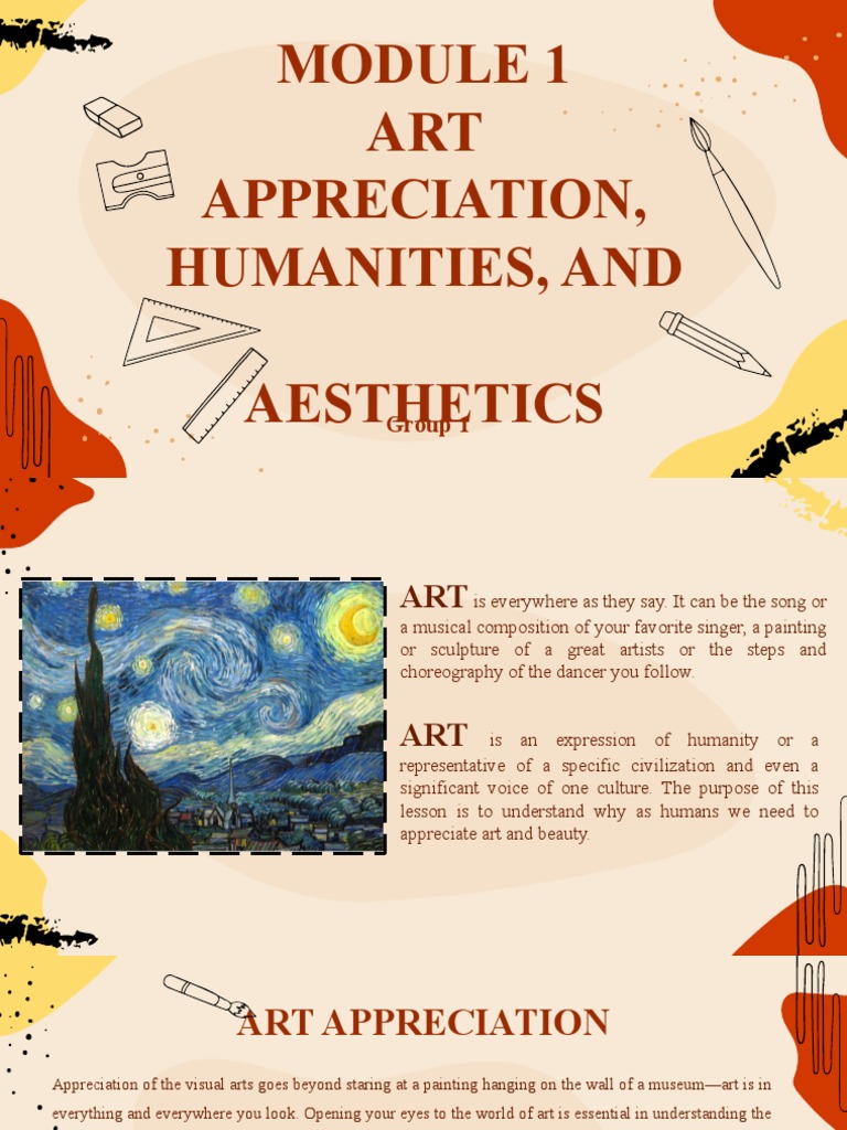 ART Appreciation, Humanities, and Aesthetics: Group 1 | PDF ...