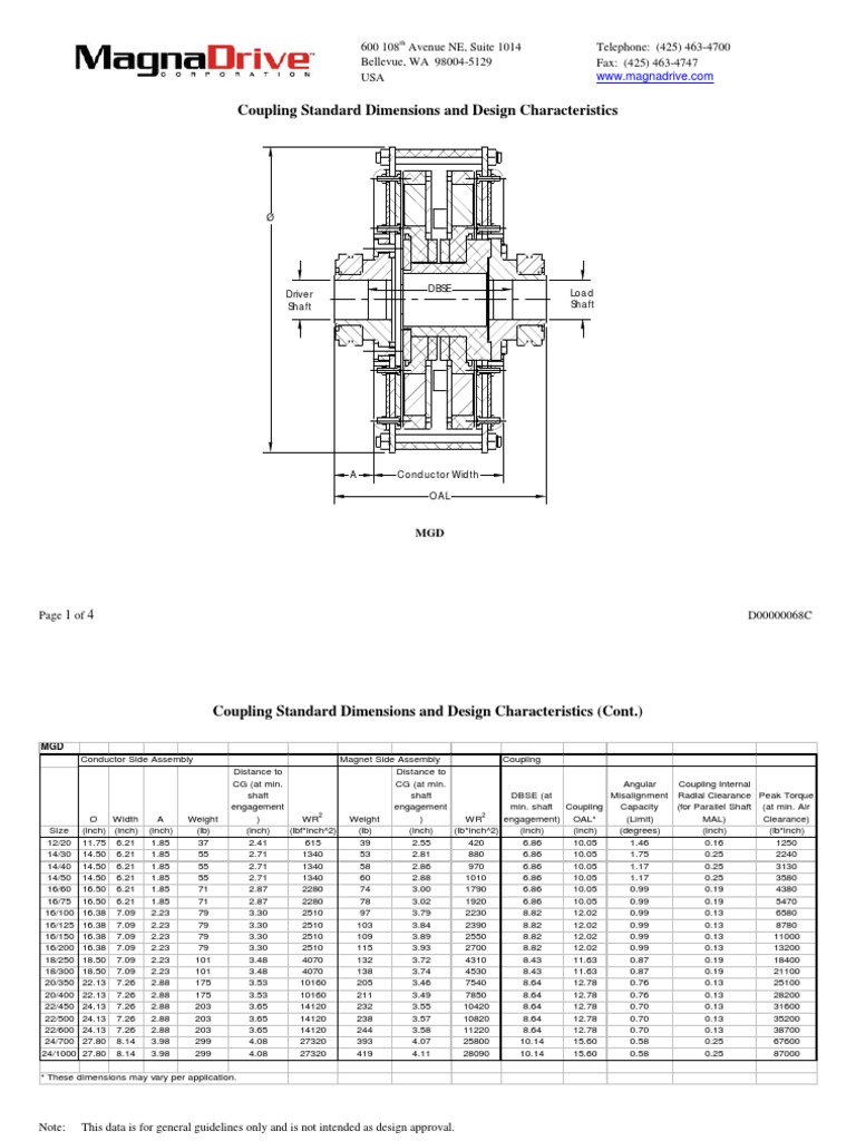 Acople Magnadrive - MGD, MGTL | PDF | Force | Equipment