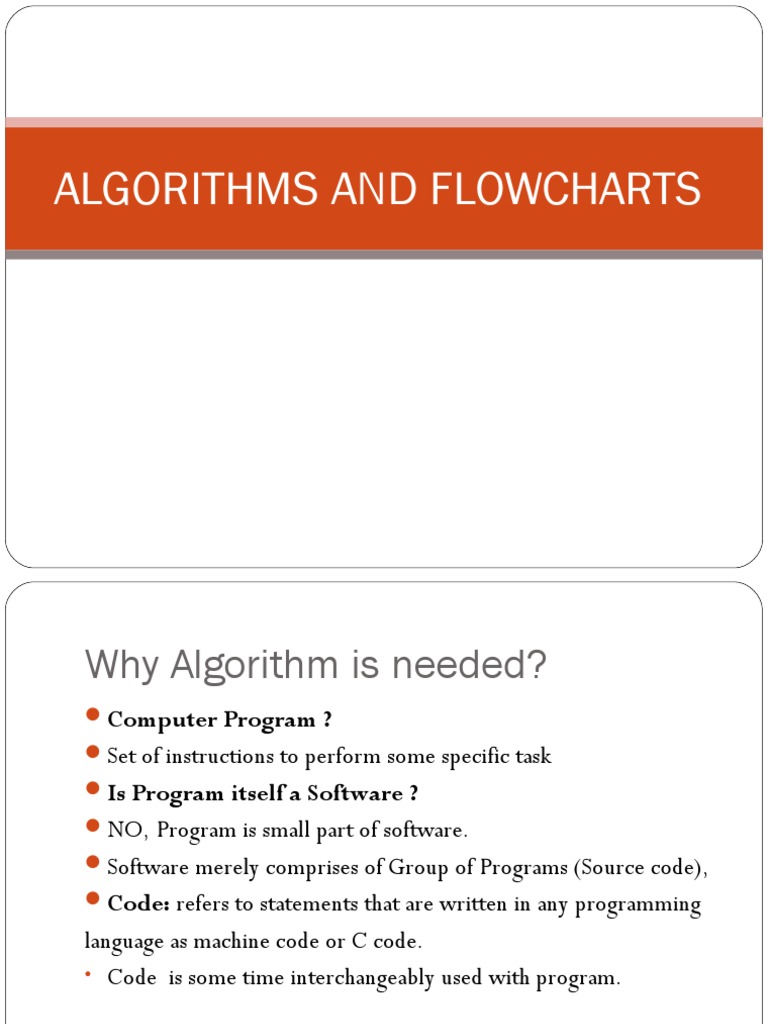 Algorithms vs. Flowcharts Explained | PDF | Algorithms | Computer ...