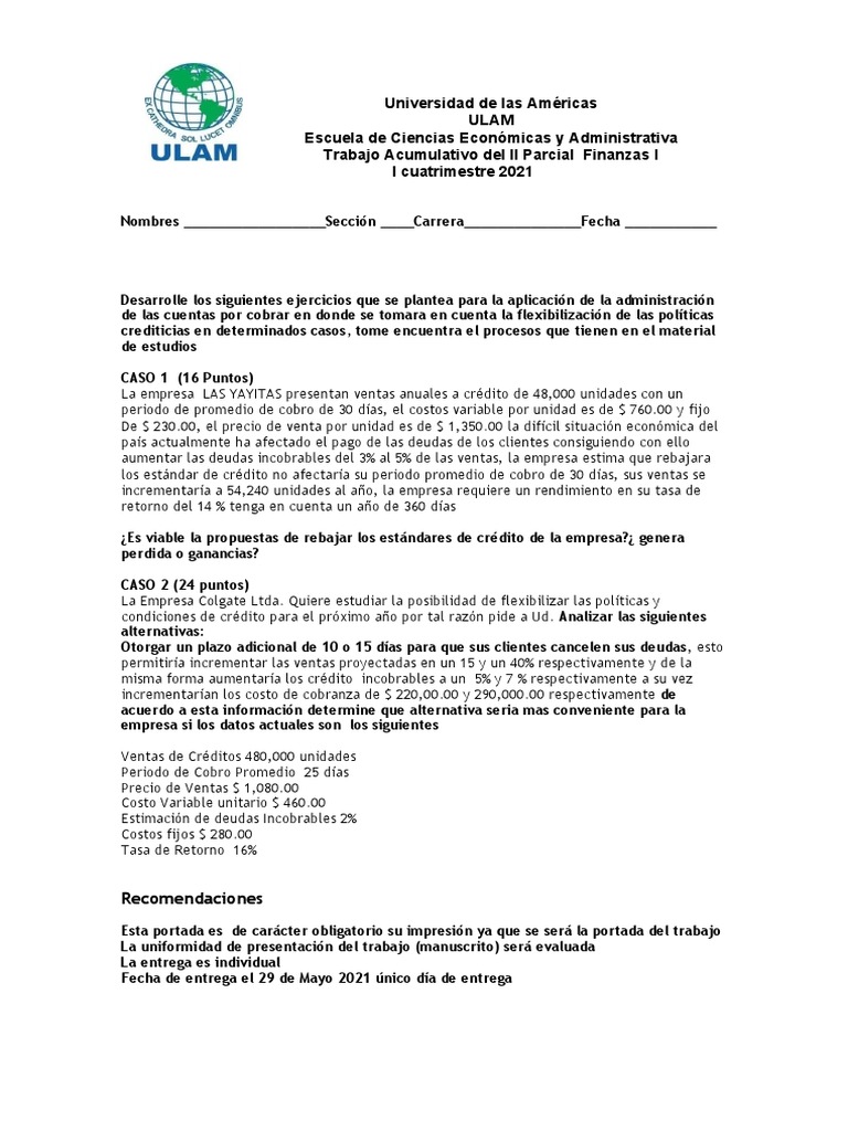 Asignacion Acumulativa Adminst CXC | PDF | Empresas | Crédito