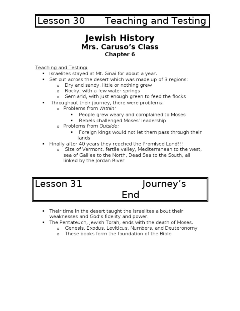 Israelites' Journey to the Promised Land | PDF