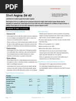 Shell Argina S2 40 Technical Data Sheet | PDF | Lubricant | Motor Oil