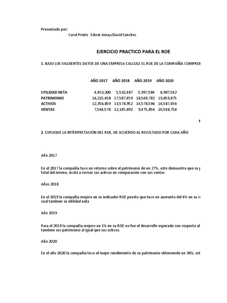 Ejercicio Practico para El Roe | PDF