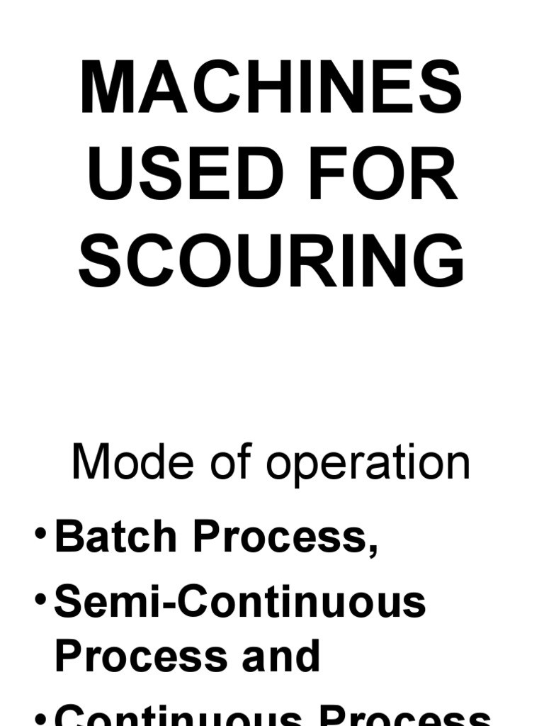File 2 - Scouring Machines | PDF | Steam | Bleach
