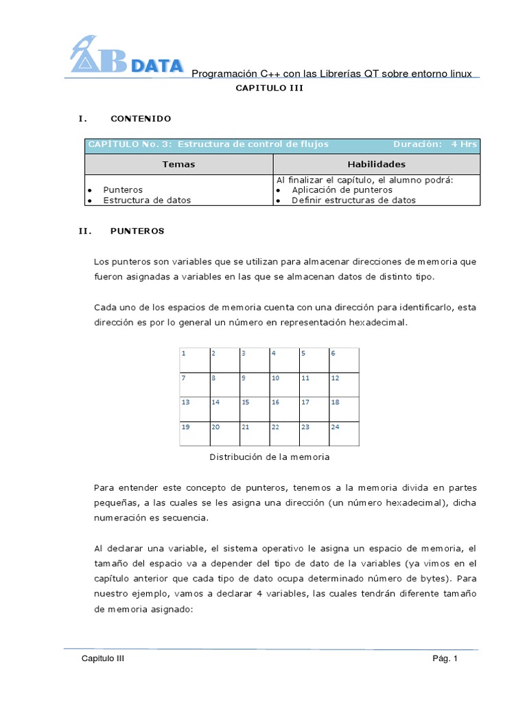 QT Capitulo 03 | PDF | Puntero (Programación de computadora) | Estructura de datos de matriz