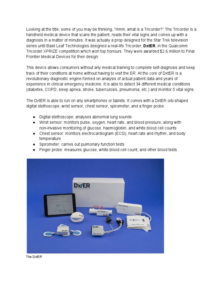 Journal 1 Future of Medicine Real-Life Tricorder | PDF | Clinical Medicine | Medicine