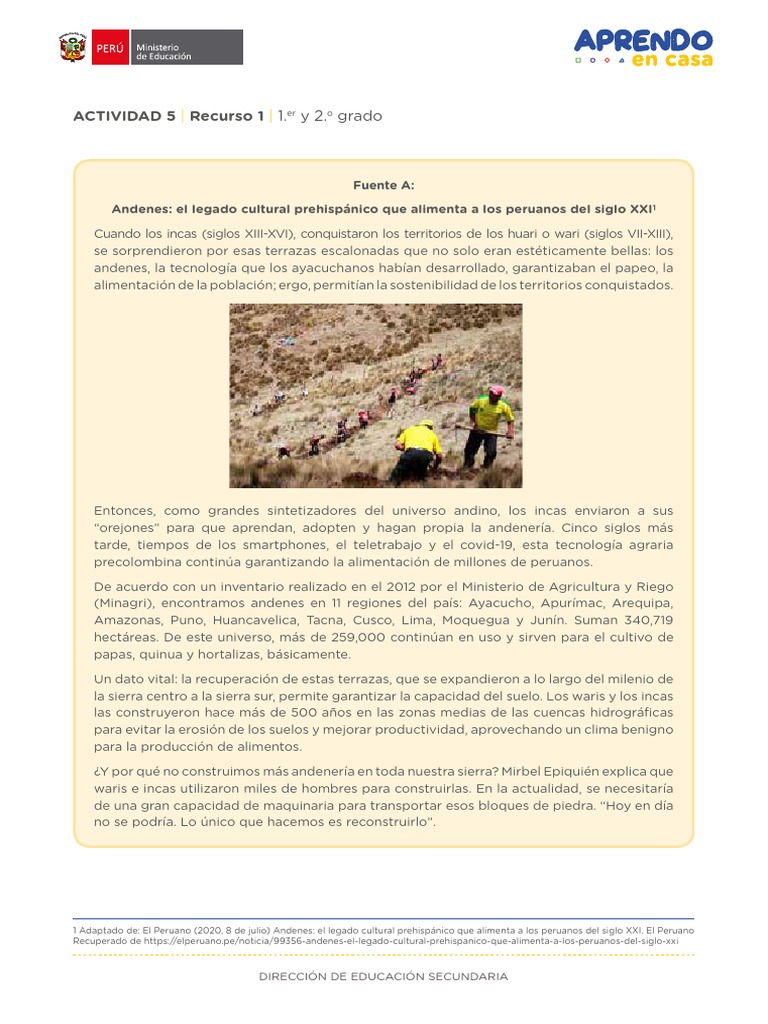 Act05 - Rec01 - Continuidad Legado Cultural | PDF | Imperio Inca | Perú