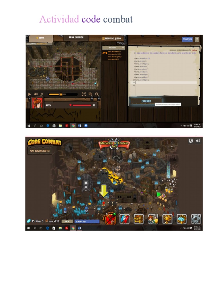 Actividad Code Combat Pdf