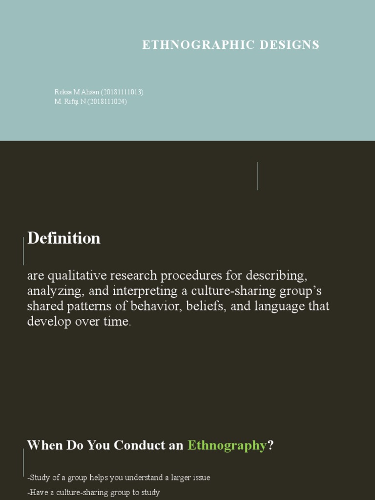 Ethnographic Designs | PDF | Ethnography | Cultural Anthropology