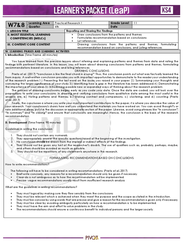 Learning Area Grade Level Quarter Date I. Lesson Title Ii. Most ...