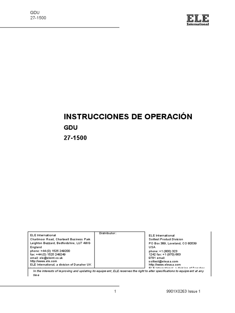 Manual Gdu Ele - Español | PDF | Transmisión de datos | Unidad Central de procesamiento