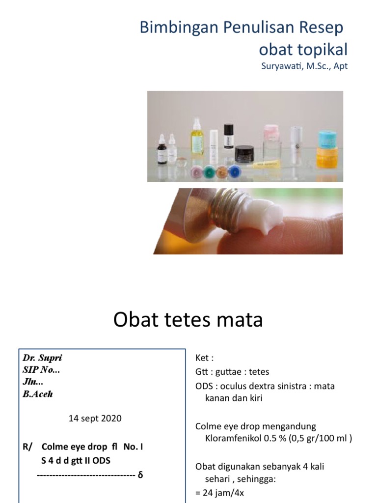 Bimbingan Penulisan Resep Topikal | PDF