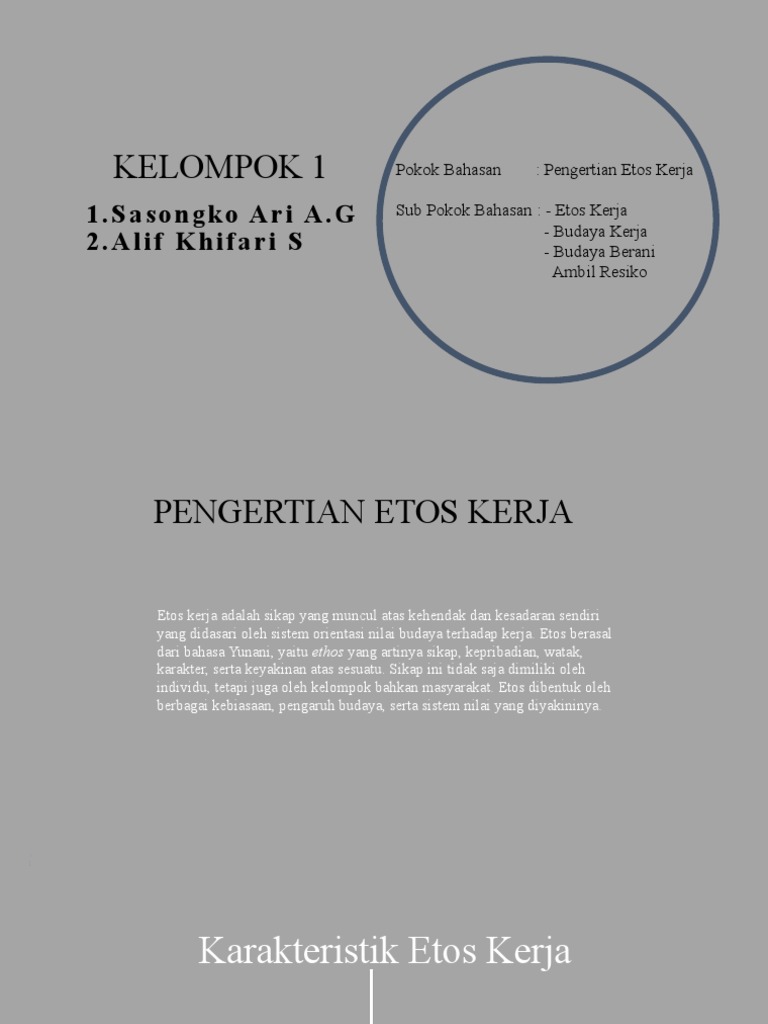 Etos Kerja | PDF