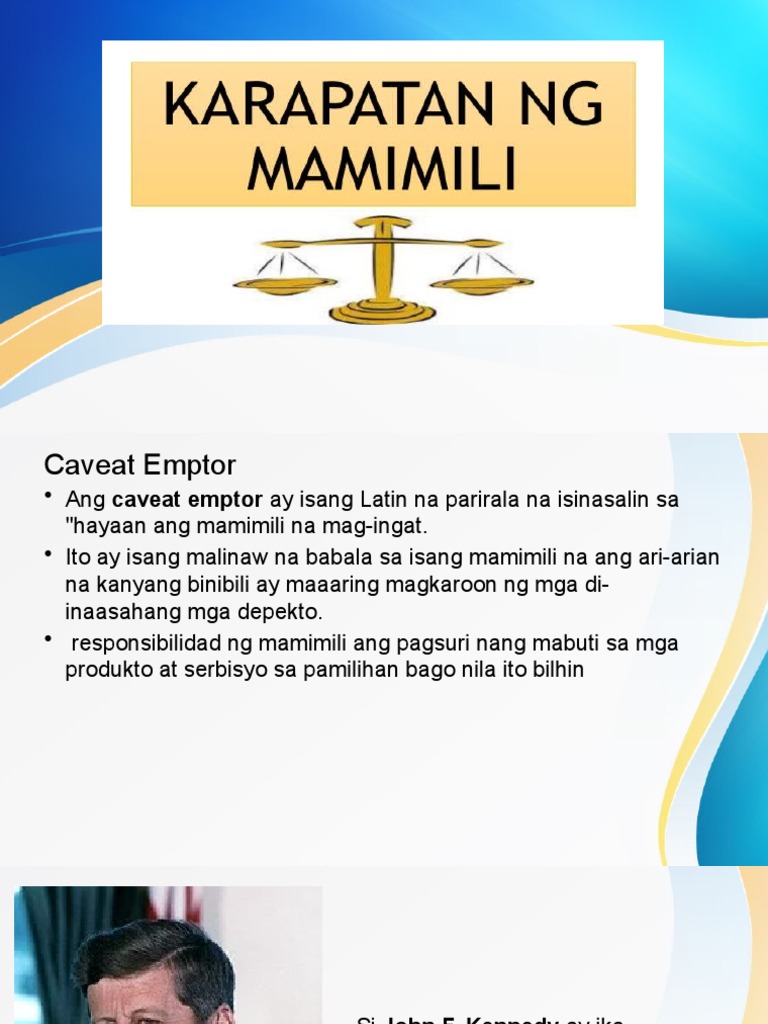 Karapatan NG Mga Konsyumer | PDF