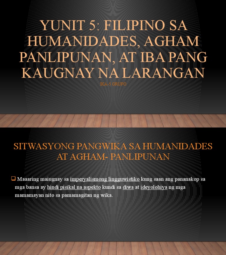 Fildis Yunit 5 | PDF