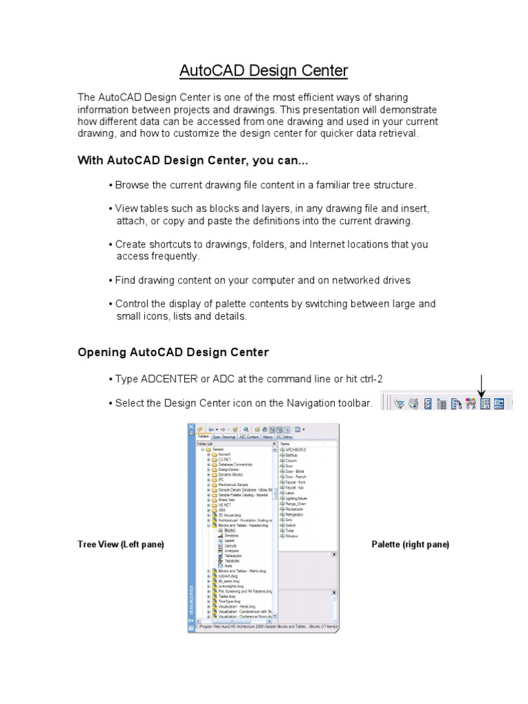 AutoCAD Design Center | PDF | System Software | Computing