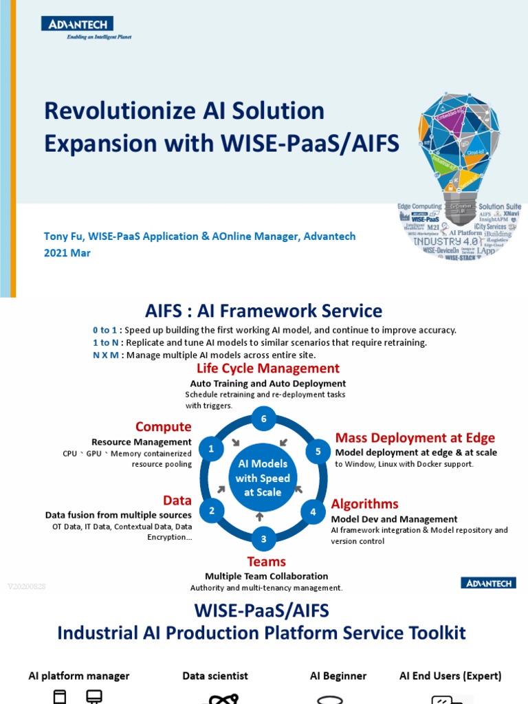 Revolutionize AI Solution Expansion With WISE PaaS AIFS - Advantech - Tony Fu | PDF | Cloud ...