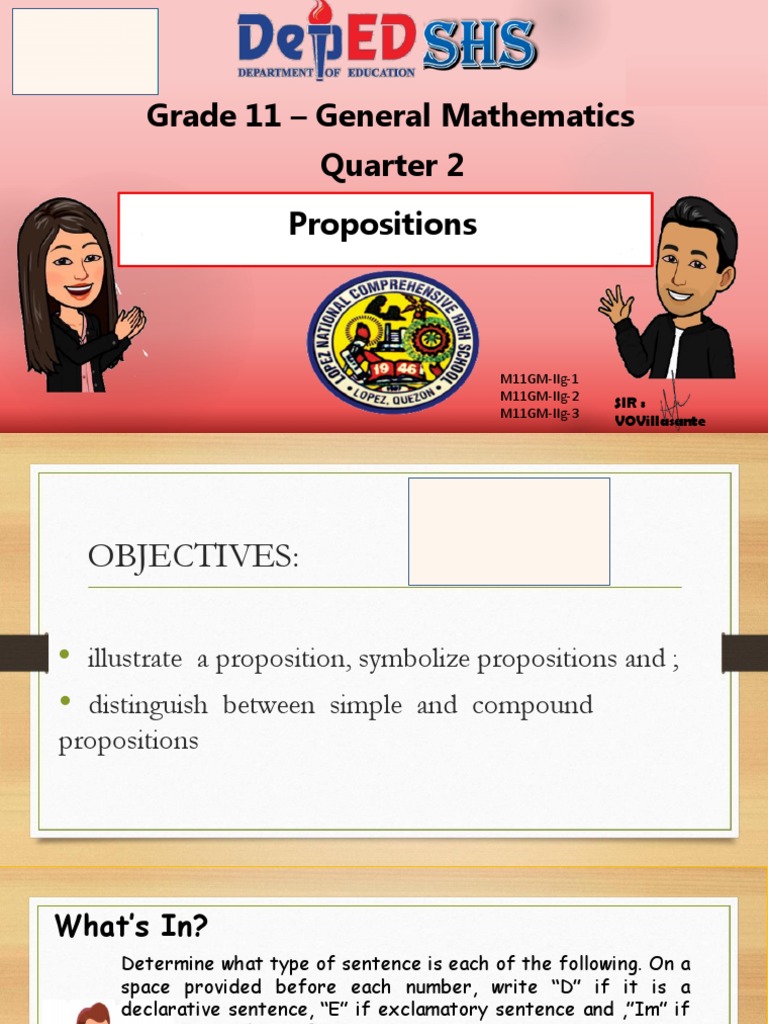 Understanding Propositions in Mathematics | PDF | Proposition | Logic
