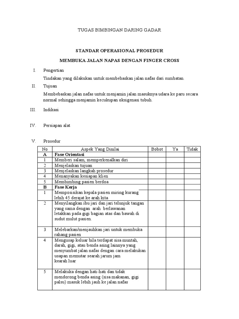Sop Finger Cross Meli MS | PDF | Karier & Perkembangan | Kesehatan Holistik