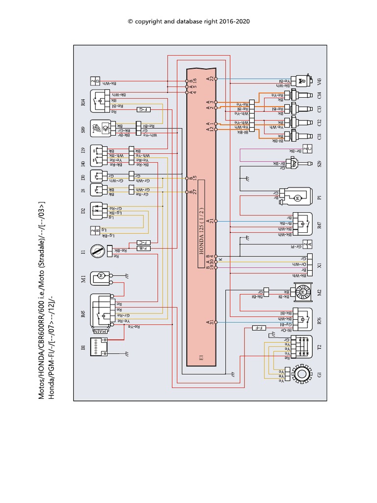 Esquema Eléctrico CBR600RR 2008 | PDF