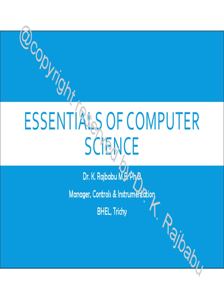 Essentials of Computer Science-Week1-5 | PDF | Time Complexity | Subroutine