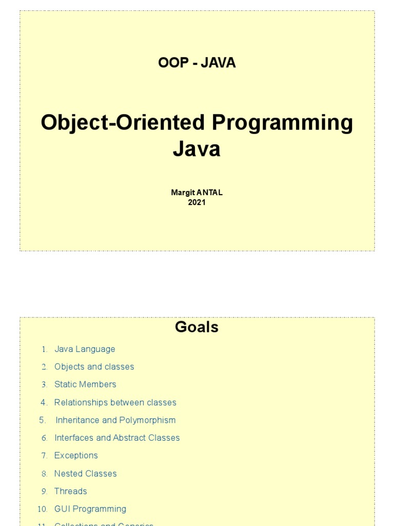 Oop Java | Download Free PDF | Java (Programming Language ...