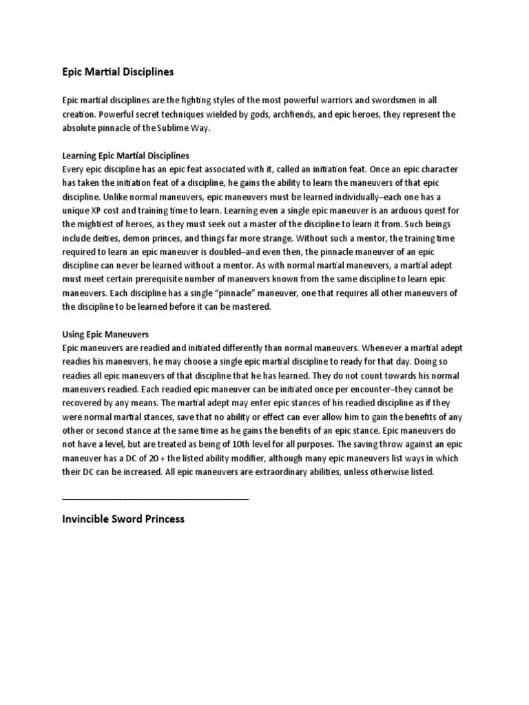 (Epic Martial Discipline) Invincible Sword Princess - The Demented One ...