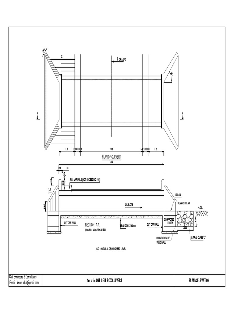 1x1m SINGLE CELL BOX CULVERT - Unlocked | PDF | Architectural Design ...