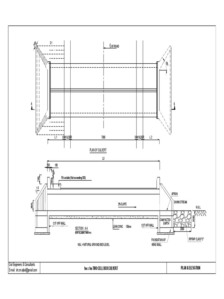 1x1m MULTI CELL BOX CULVERT - Unlocked | PDF | Architectural Design ...