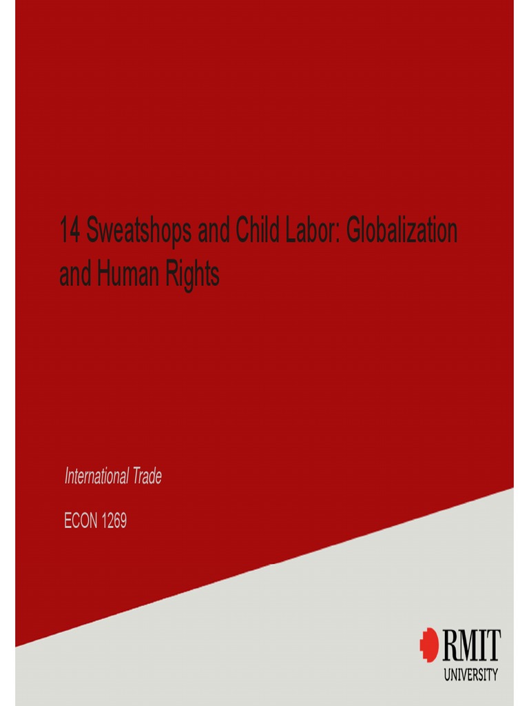 Globalization's Impact on Child Labor | PDF | Sweatshop | Labour Economics