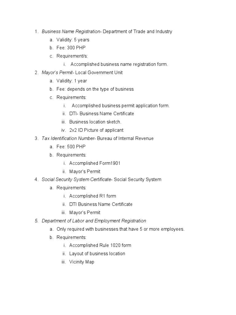 Department of Labor and Employment Registration | PDF | Business ...