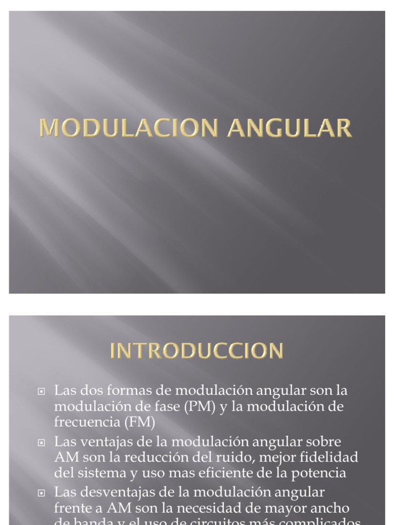 Modulacion Angular | PDF | Modulación de frecuencia | Modulación