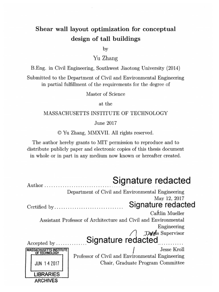 Signature Redacted | PDF | Strength Of Materials | Mathematical ...