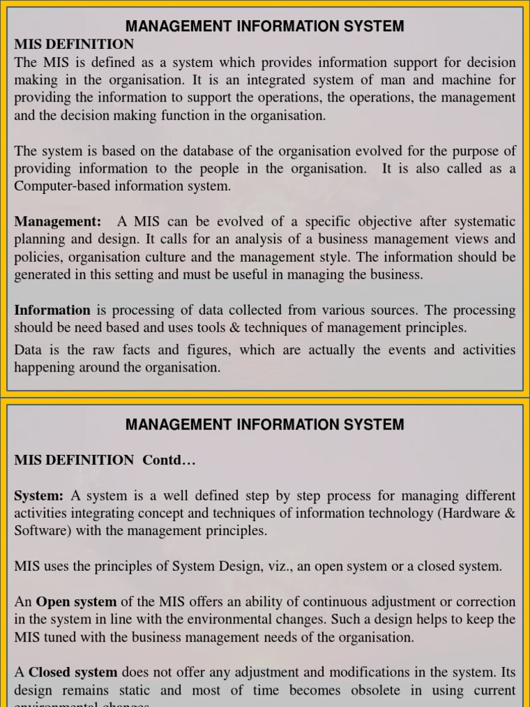 Management Information System Mis Definition | PDF | Decision Support ...