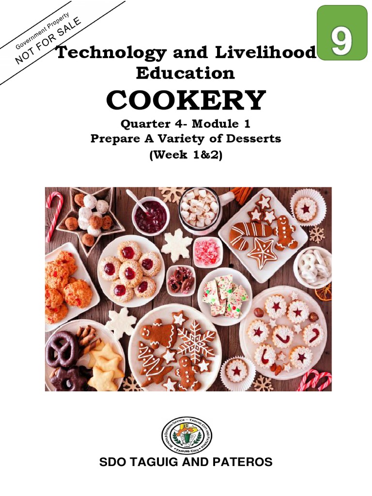 Cookery: Technology and Livelihood Education | PDF | Pudding | Desserts