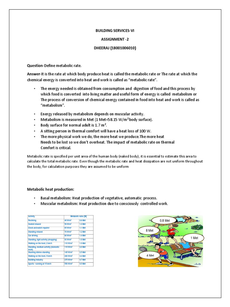 Building Services-Vi Assignment - 2 DHEERAJ (18001006010) | PDF | Heat ...