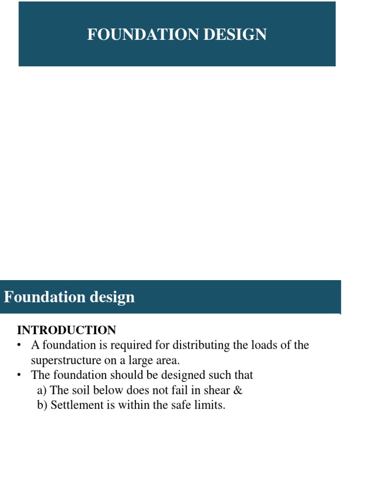 Geotechnical Foundation Design Overview | PDF | Geotechnical ...