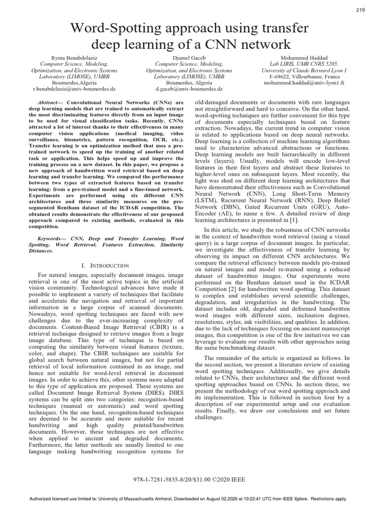 2020 Deep CNN TR Le | PDF | Deep Learning | Applied Mathematics