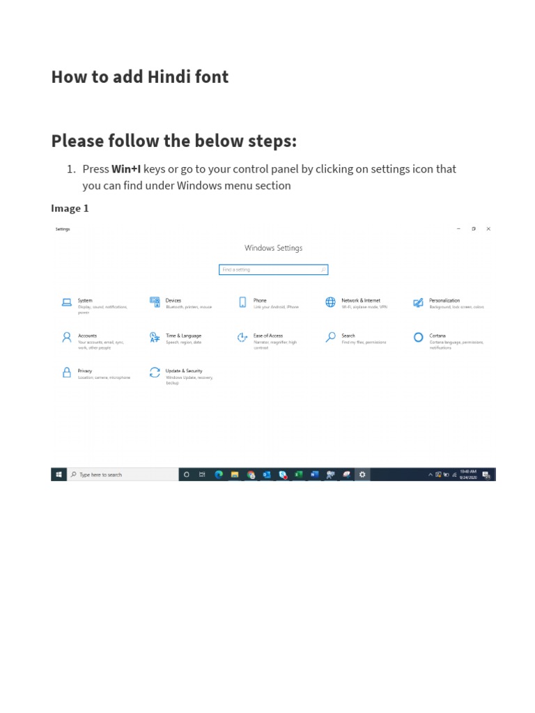 Hindi Font Download For Windows 10 by Adding Hindi Language | PDF