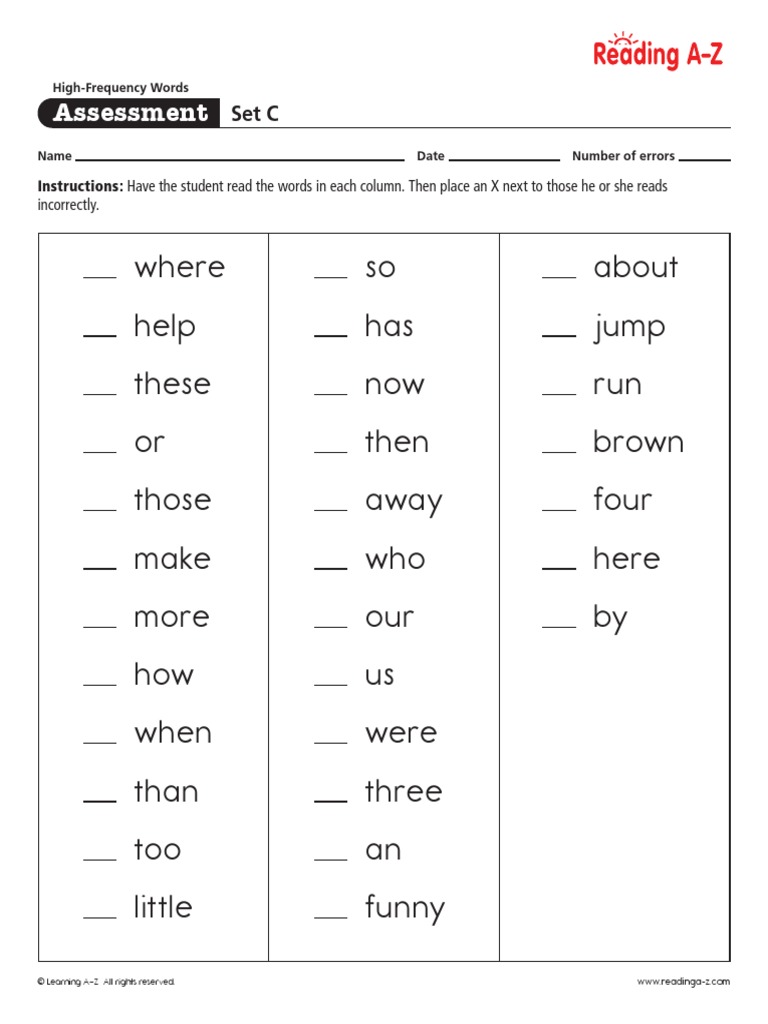 HFW Assessment Set C | PDF