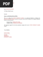 Company Sim Card Authorization Letter Complete | PDF | Videotelephony ...