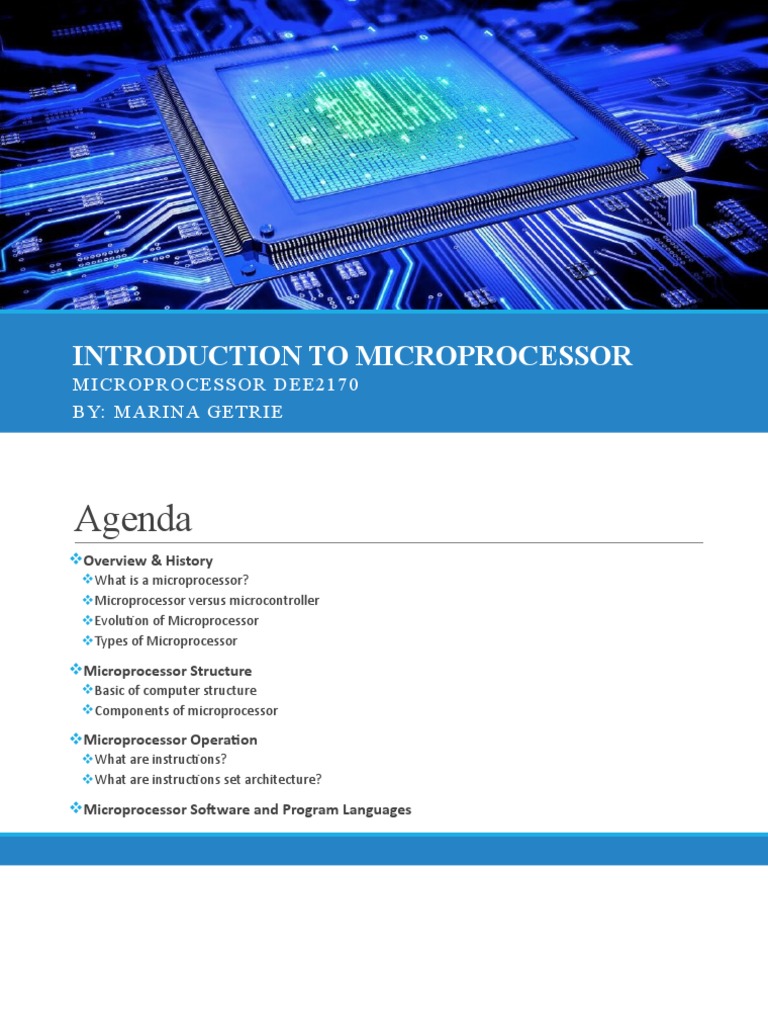 Lecture Notes Week 1 Introduction To Microprocessor | PDF | Central ...
