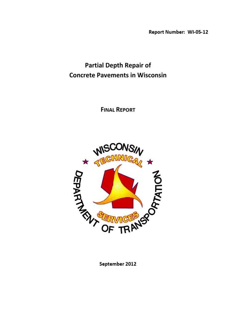 WisDOT BTS WI 05 12 Final Report | PDF | Road Surface | Concrete