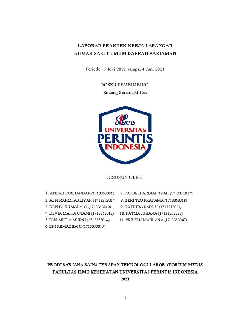 Laporan PKL RSUD Pariaman 2021 | PDF
