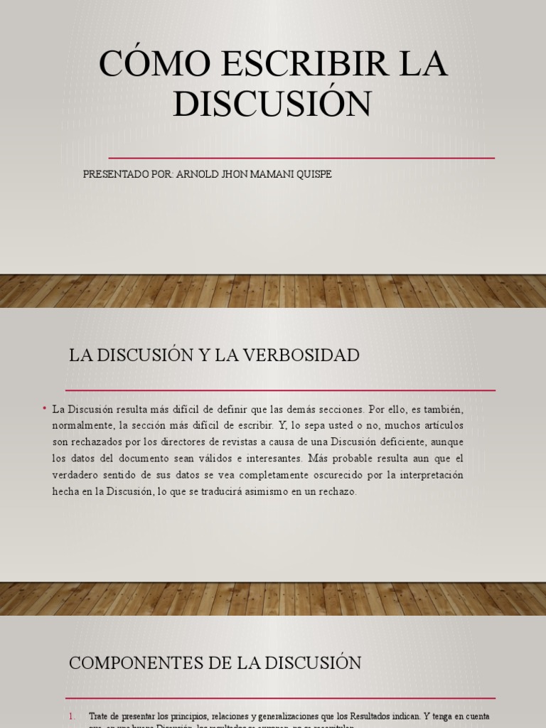 Cómo Escribir La Discusión | PDF