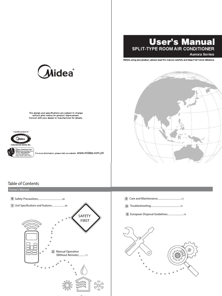 Midea - RAC - Split - Type - Aurora - Series 1 | PDF | Air Conditioning ...