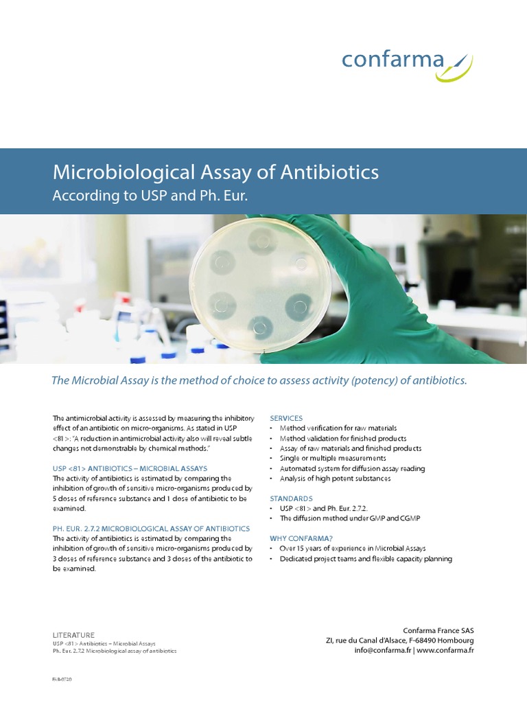 Microbiological Assay of Antibiotics: According To USP and Ph. Eur ...