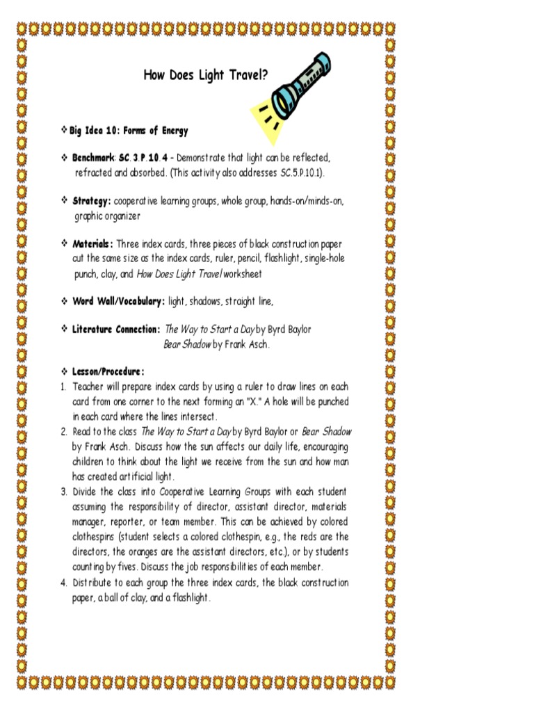 How Does Light Travel | PDF | Light | Cognition