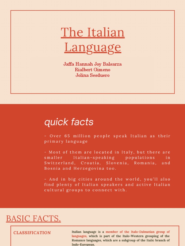 Italian Language | PDF