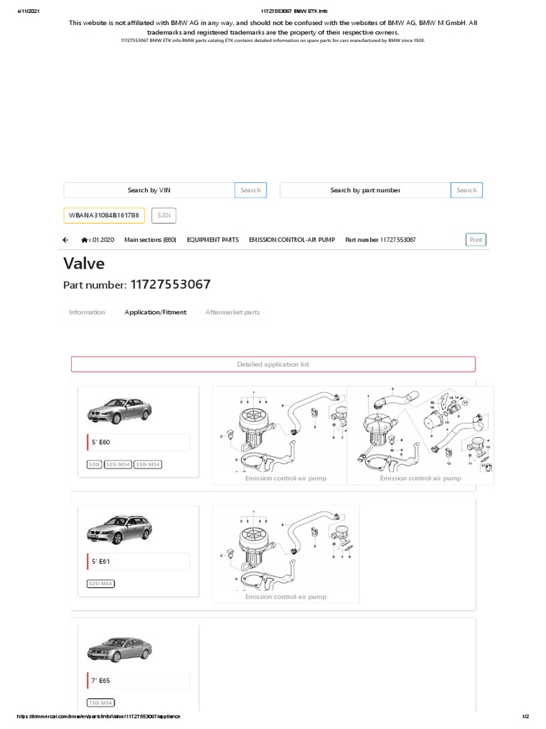 BMW ETK Info | PDF | Vehicles | Car Manufacturers Of Germany